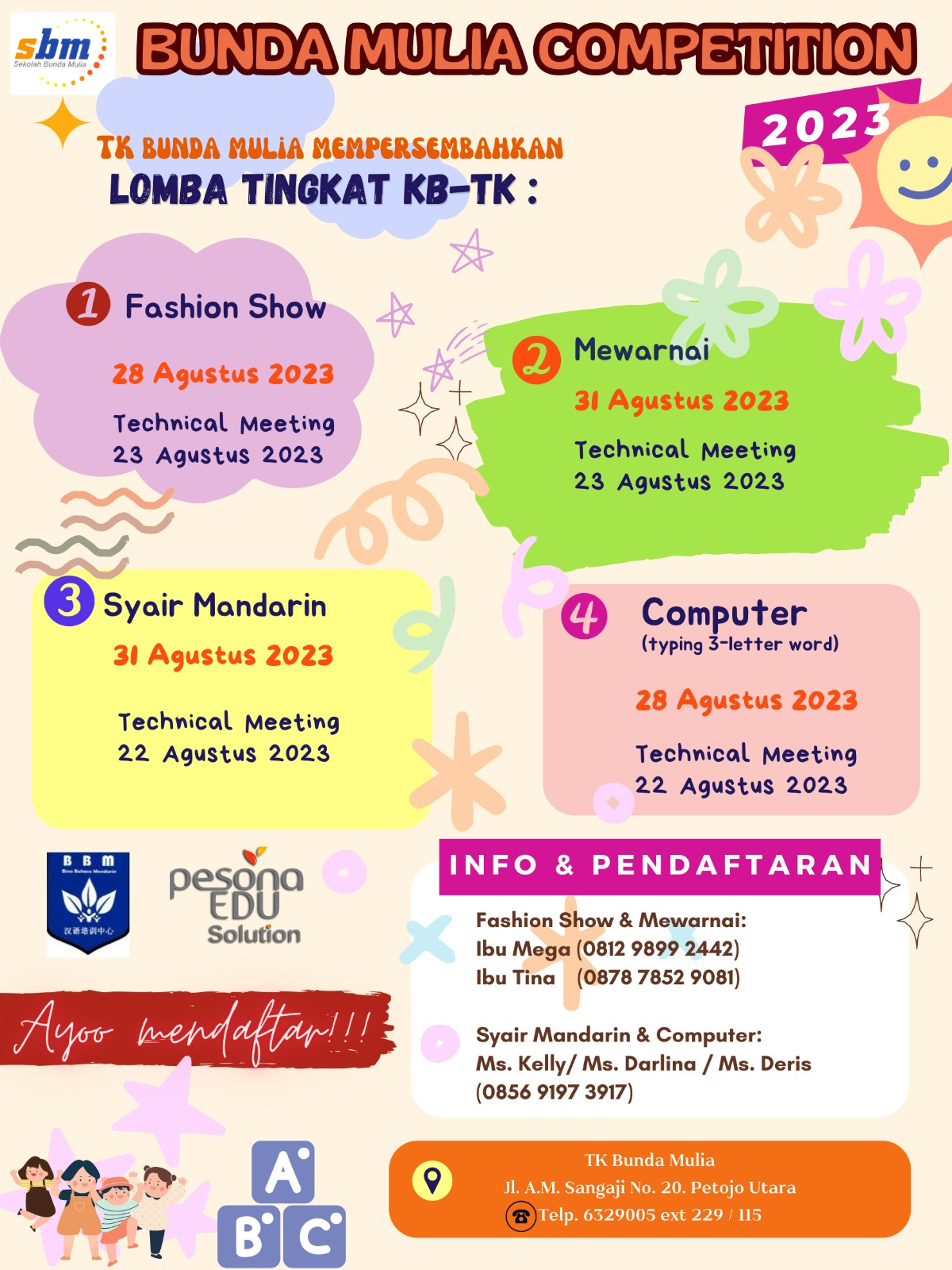 KB-TK Bunda Mulia: Mewarnai Competition – Sekolah Bunda Mulia – AM Sangaji